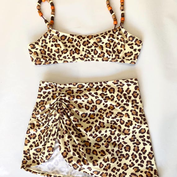 Vintage Leopard Print Swim Set - Gem