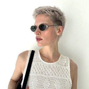 Amazing Silver Metal Vintage 90s Metallic Silver Sunnies Sunglasses Sun ...
