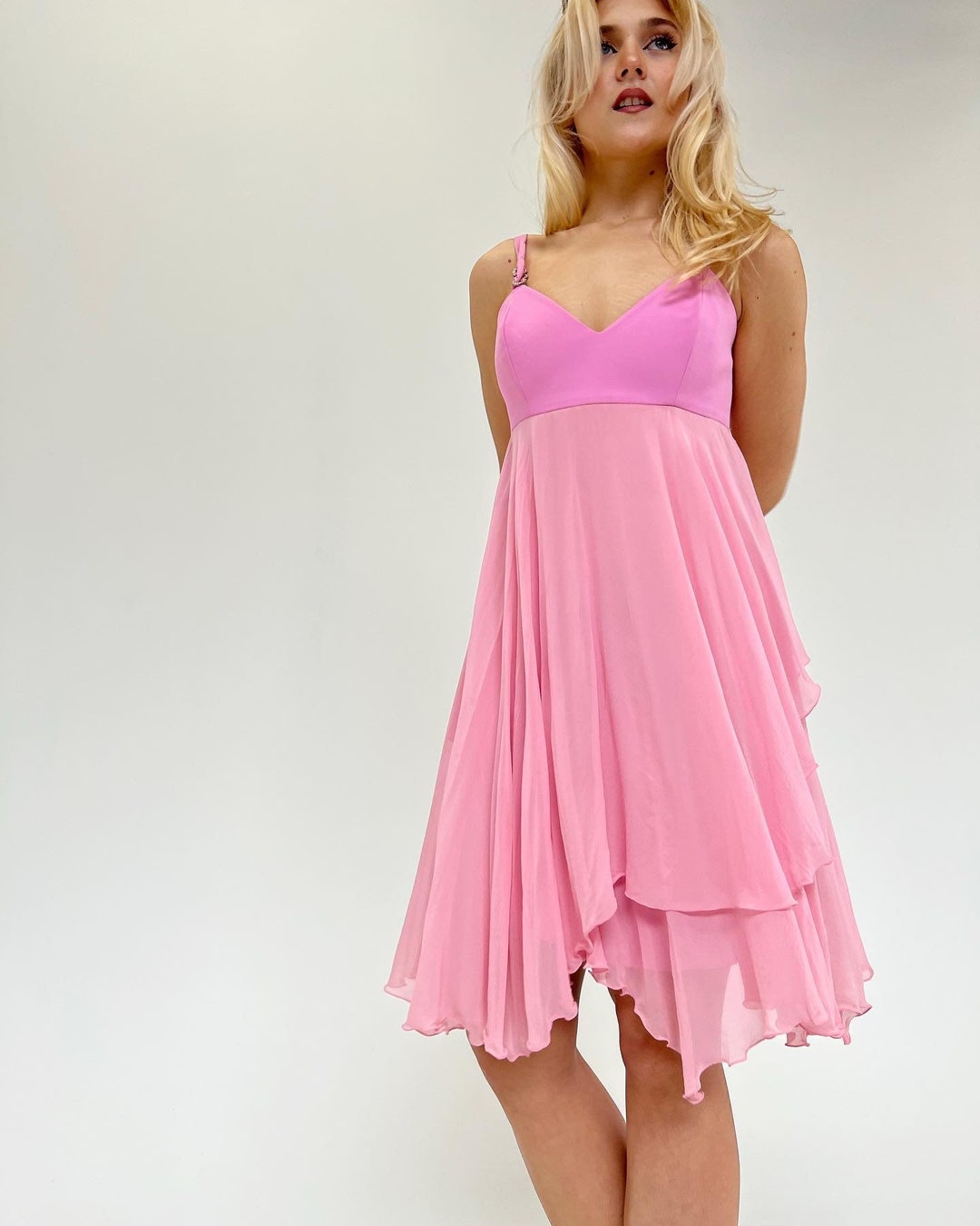 2000s Y2K Barbie Pink Dress - Etsy