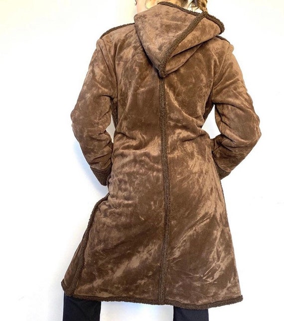 Y2K very rare Chocolate brown knee length suedette co… - Gem