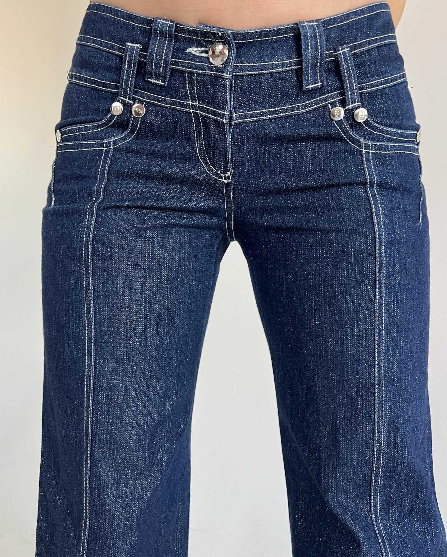 Insane Glitter Dark Denim Jeans 90s 2000s Y2k - Etsy