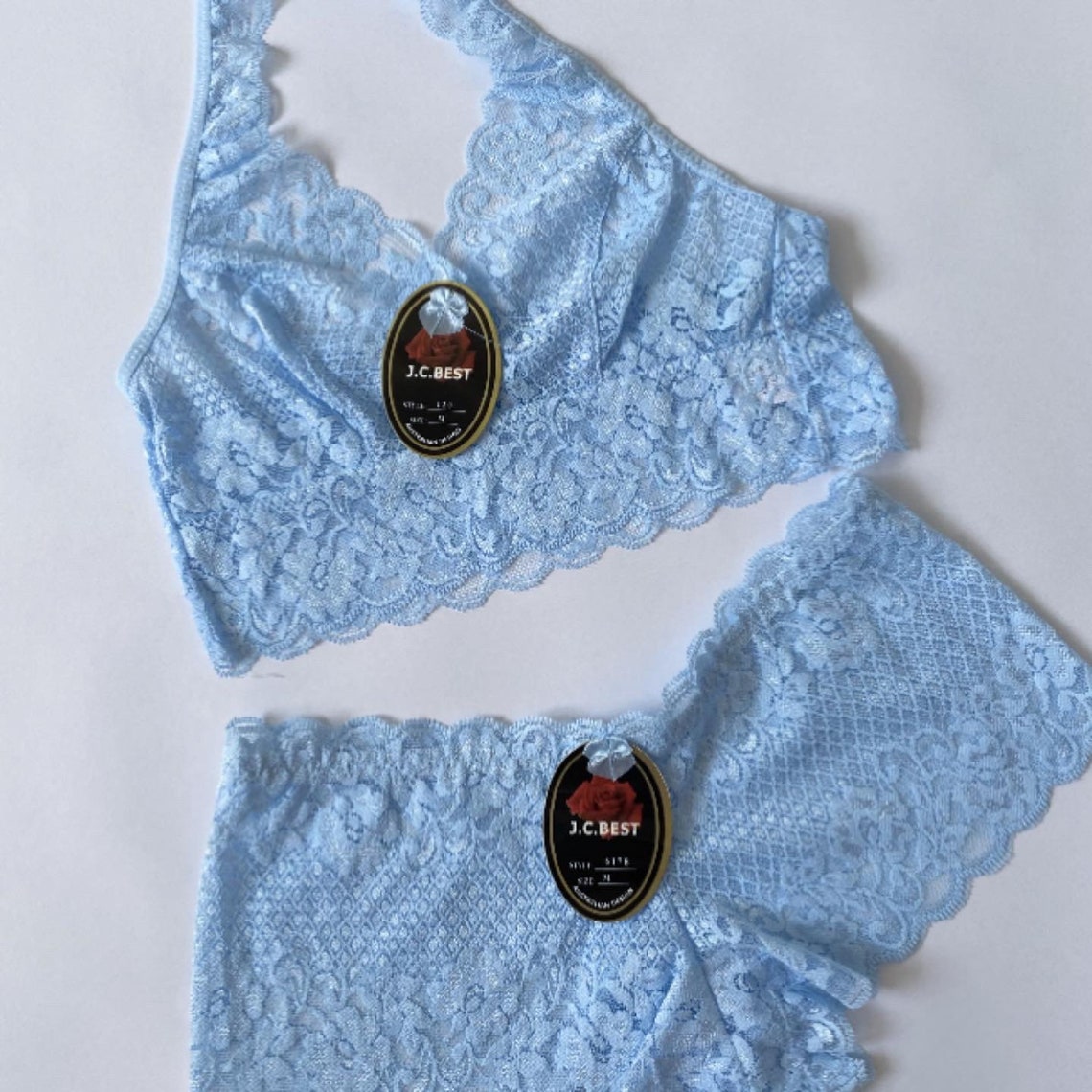 Sexy Baby Blue Lace French Lingerie Set - Etsy
