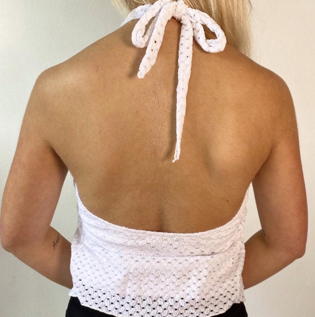 Y2K Deadstock Lace Halter - Etsy