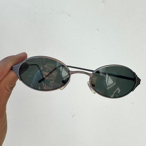 Amazing Silver Metal Vintage 90s Metallic Silver Sunnies Sunglasses Sun ...