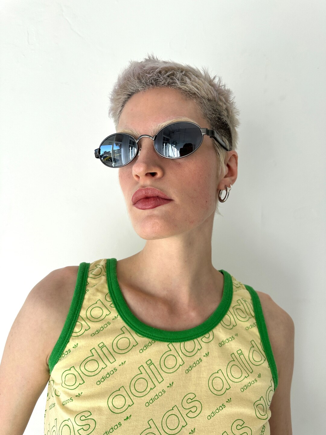 Vintage 90s Round Metallic Silver Sunnies! - Etsy