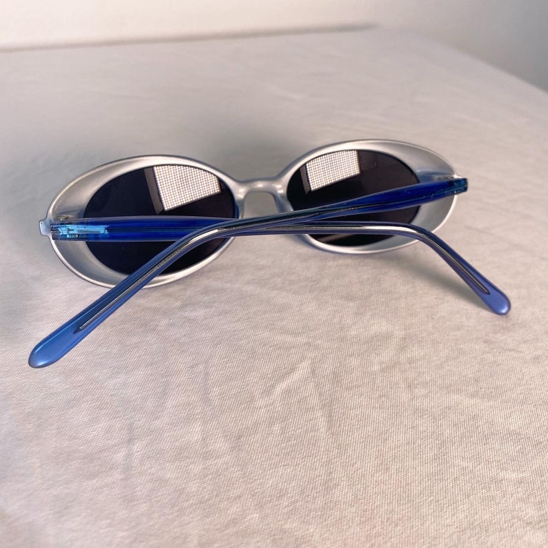 Deadstock Blue 90s Sunglasses - Etsy