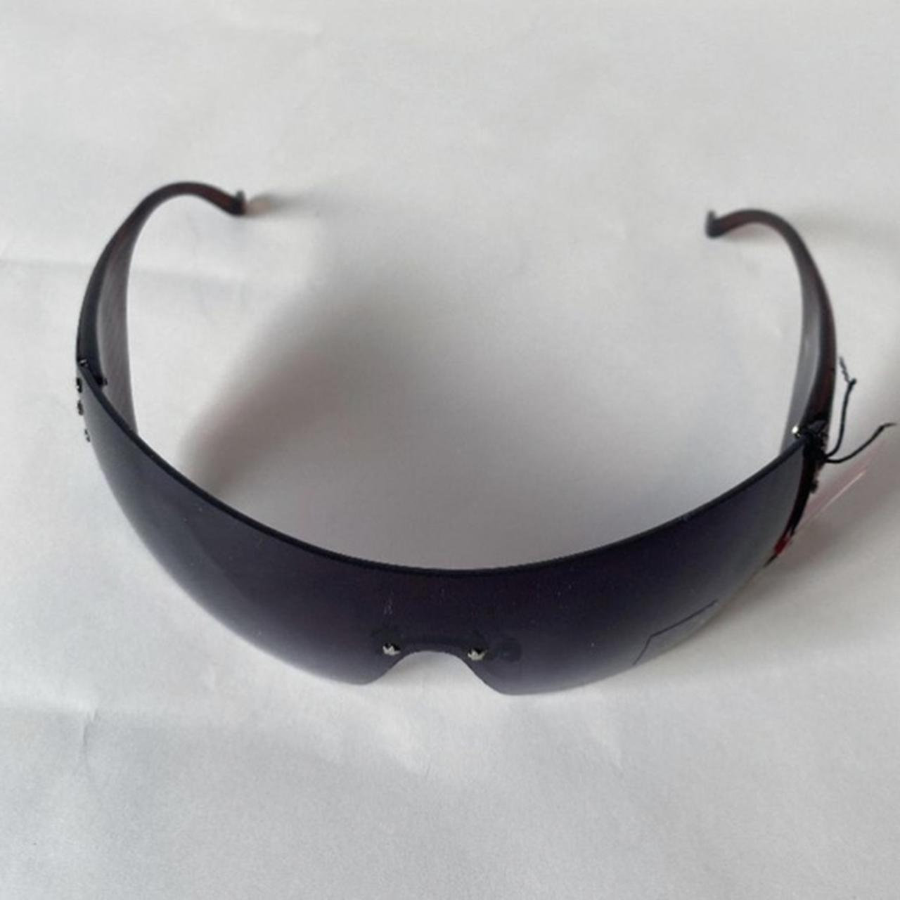 Y2K 2000s Deadstock Frameless Rave Sunglasses Wrap Around With Star ...