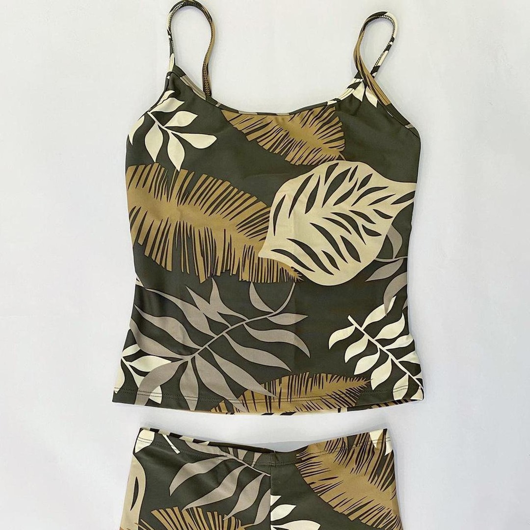 2000s Dead Stock Stunning Y2K Tropical Tankini Set - Etsy