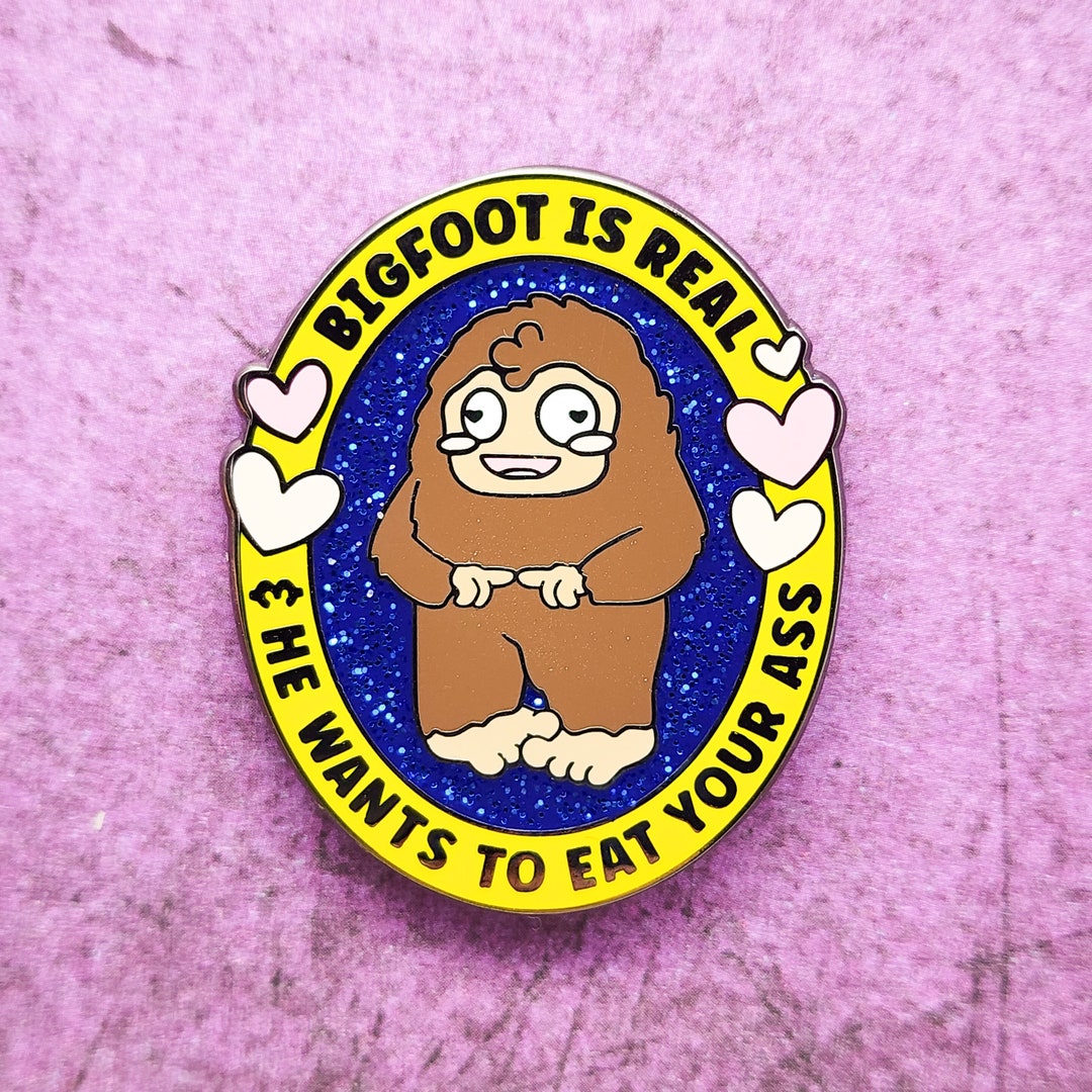 Bashful Bigfoot Enamel Pin - Etsy