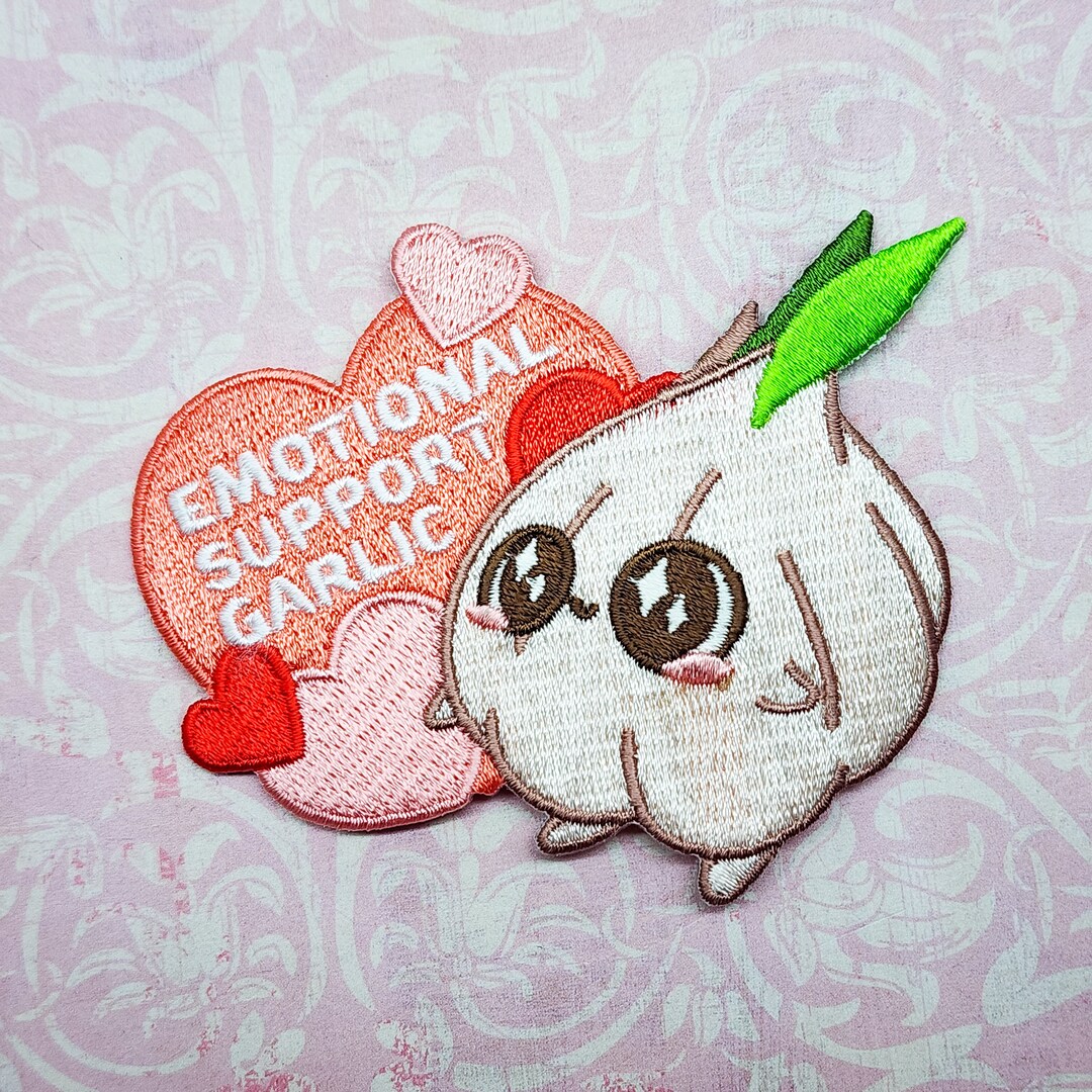 Emotional Support Garlic Iron-on Patch - Etsy Australia
