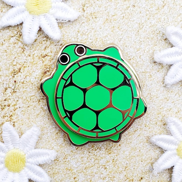 Turtle Enamel Pin - Etsy