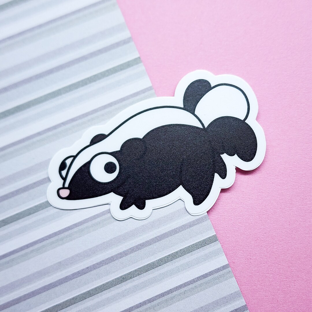 Derpy Skunk Vinyl Sticker - Etsy