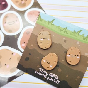 Kawaii Potatoes Mini Enamel Pin Set - Etsy