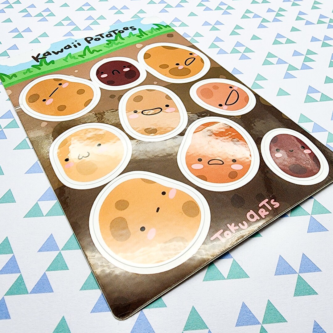 Kawaii Potatoes Sticker Sheet - Etsy