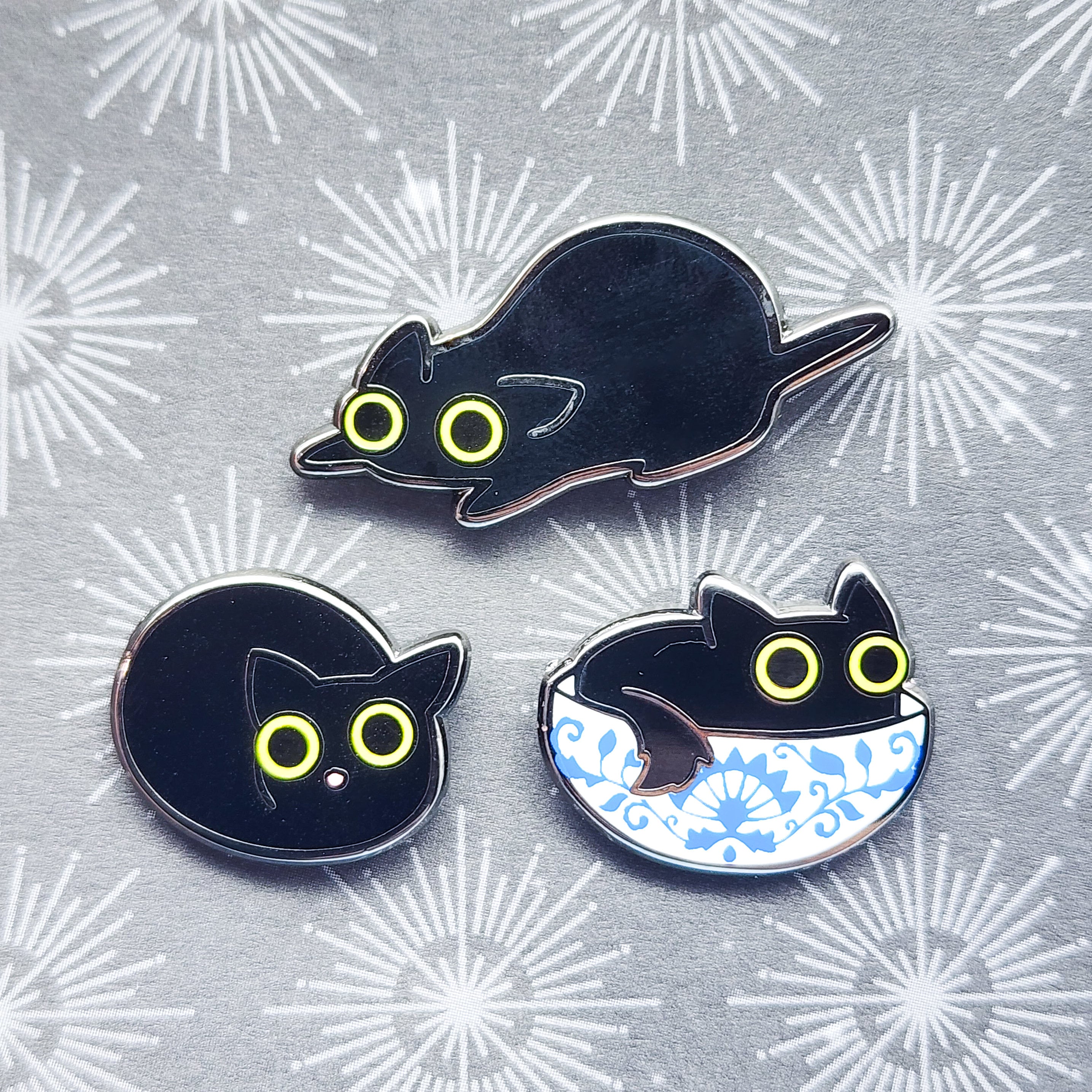 Void Cats Mini Enamel Pin Set - Etsy UK