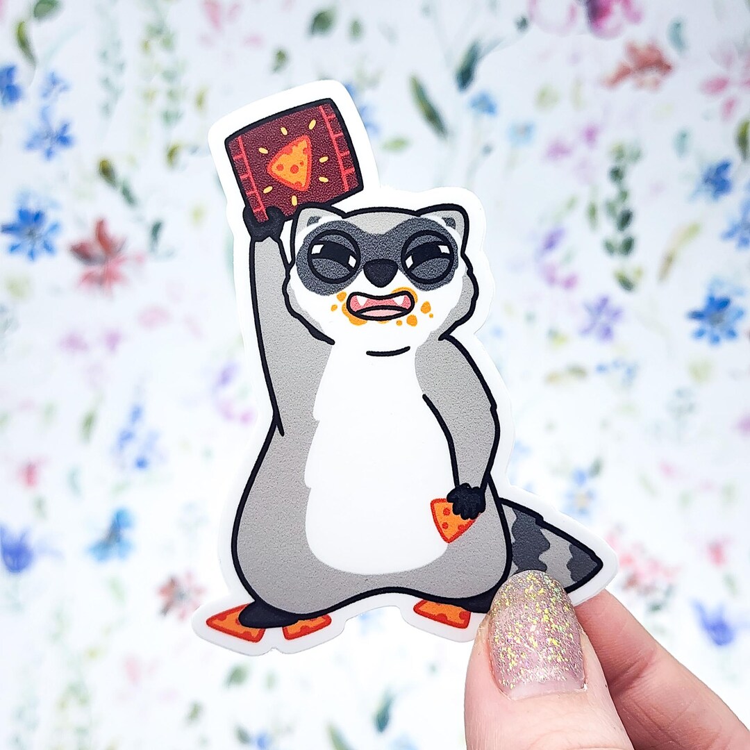 Nacho Chips Raccoon Vinyl Sticker - Etsy