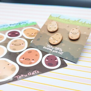 Kawaii Potatoes Mini Enamel Pin Set - Etsy