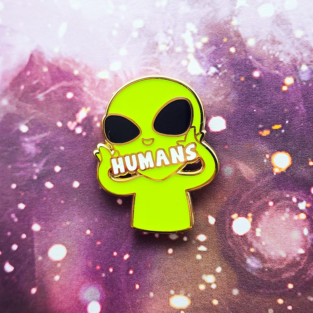 Alien "humans" Enamel Pin - Etsy