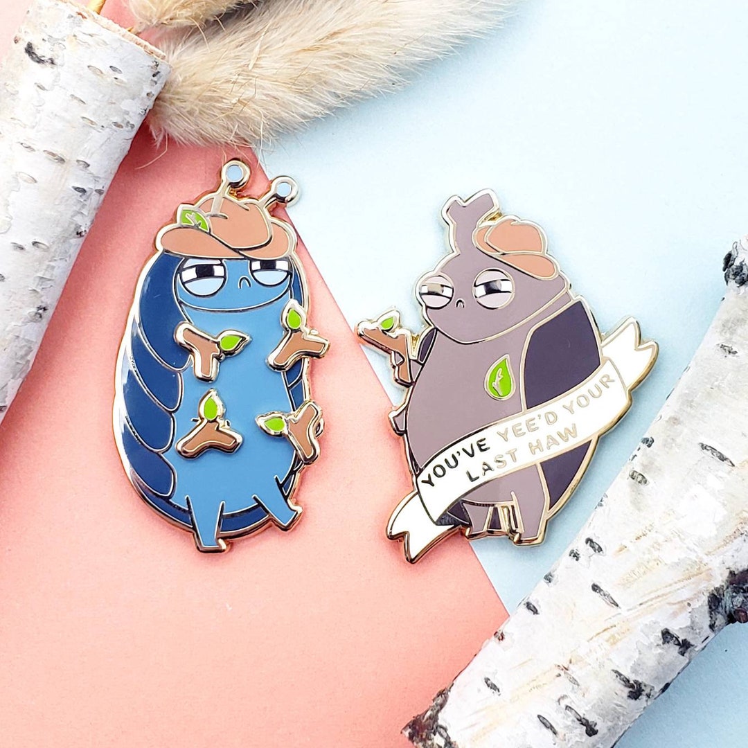 Cowboy Bugs Enamel Pins Beetle Pillbug - Etsy