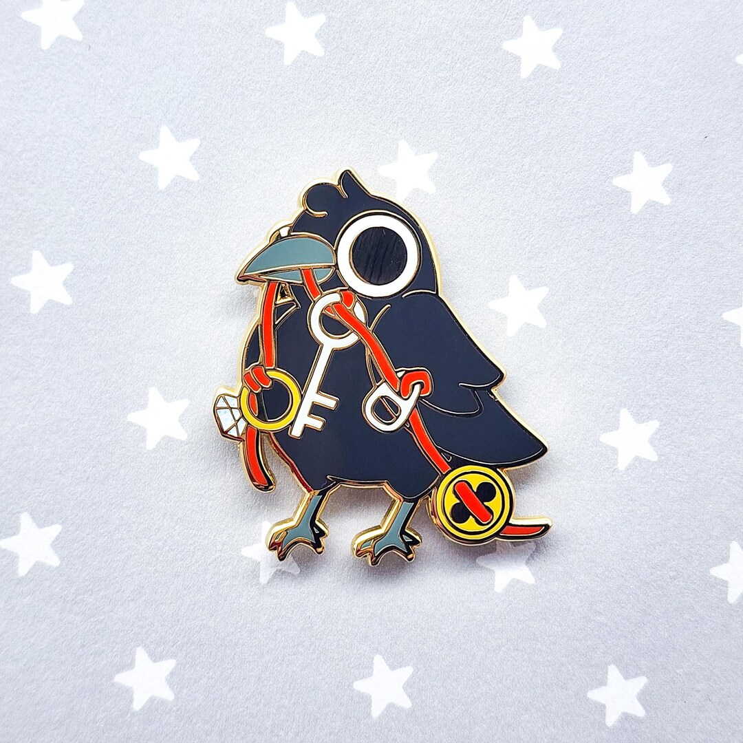 Shiny Things Crow Enamel Pin - Etsy
