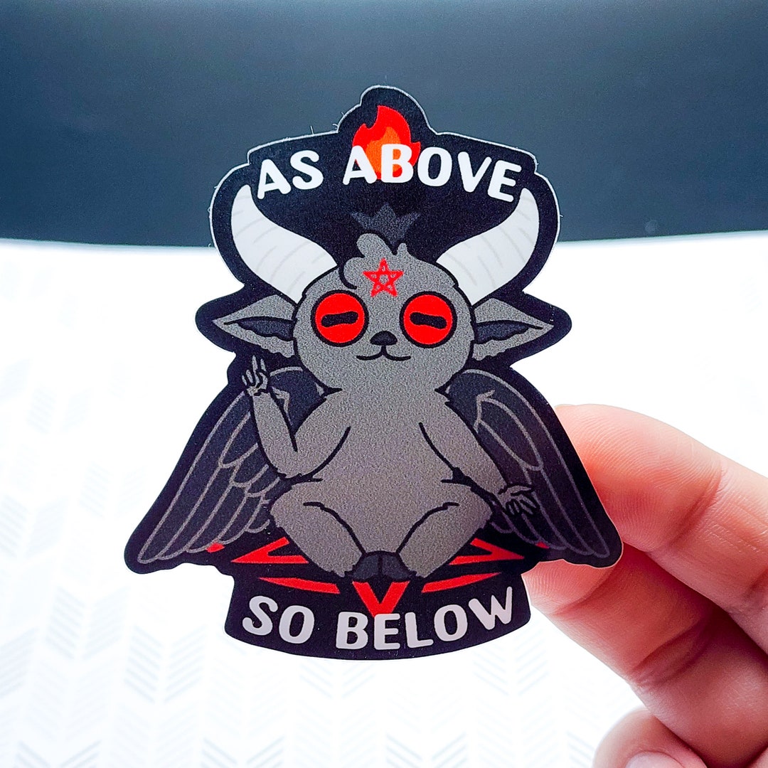 As Above so Below Baphomet Devil Vinyl Sticker - Etsy