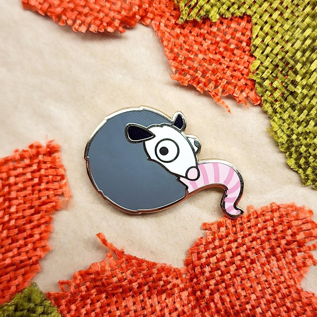 Derpy Opossum Enamel Pin - Etsy