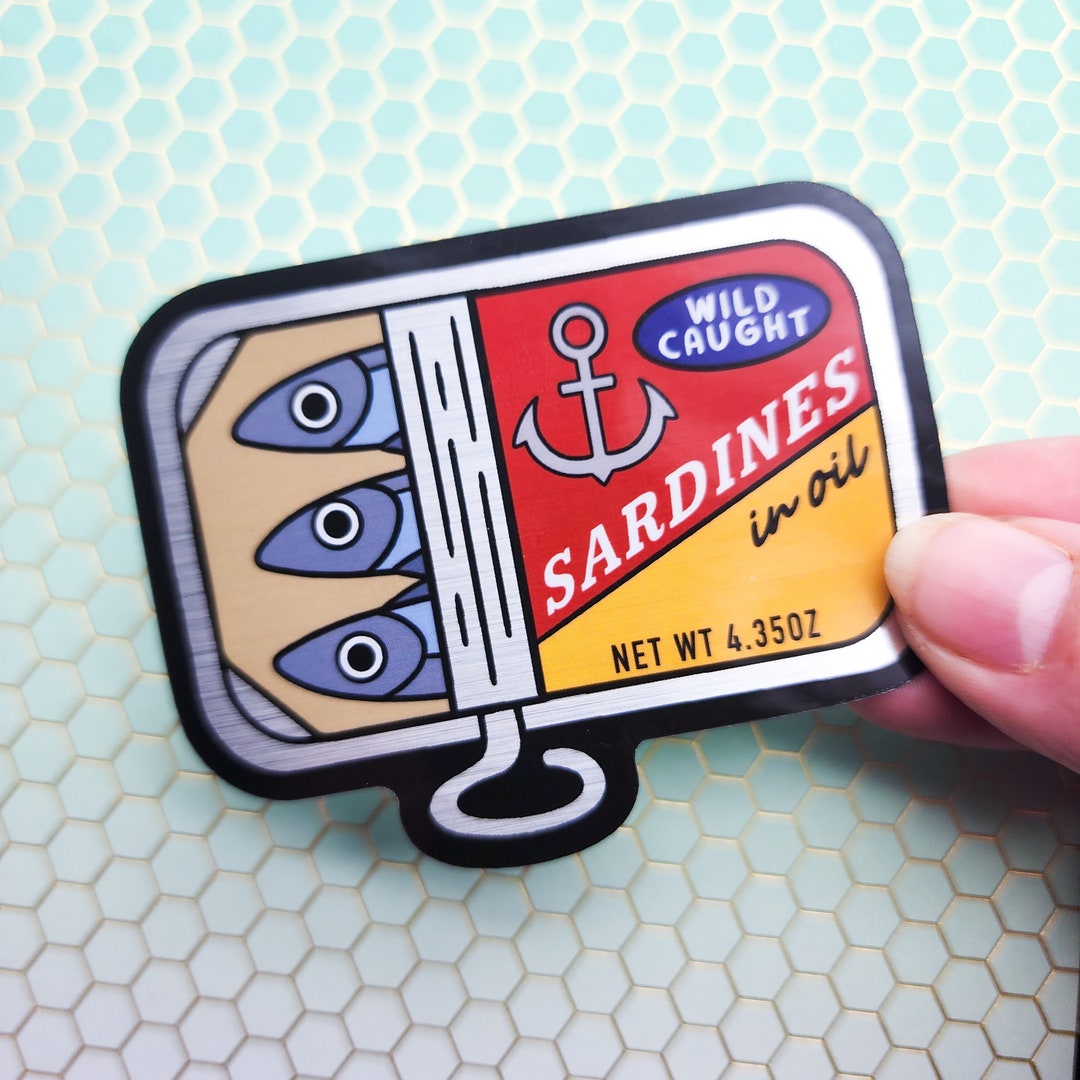 Sardines Metallic Vinyl Sticker - Etsy
