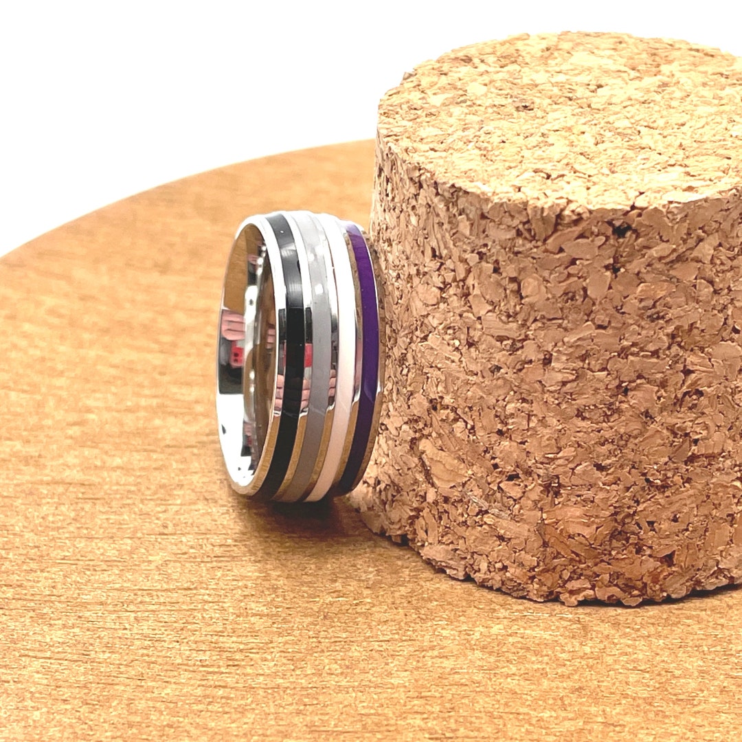 8mm Asexual Ring Finger Band, LGBTQ Ring - Etsy