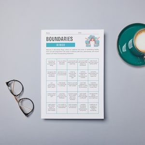 Boundaries Bingo Card | Inner Child Therapy Tools | Healing Tools ...