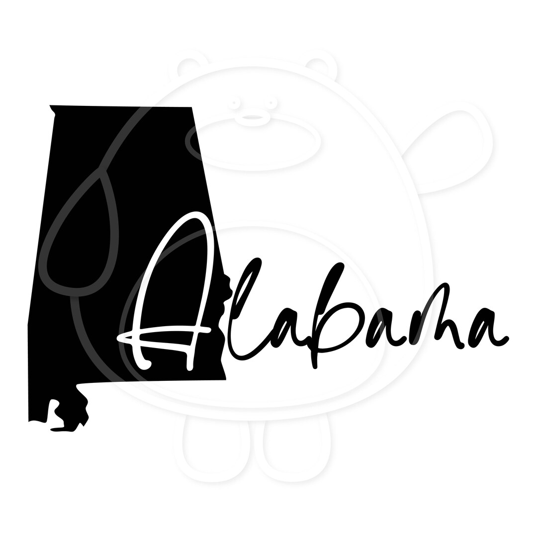 Alabama Map - Svg, Png, Dxf and Eps 4 Formats - Alabama State - US ...