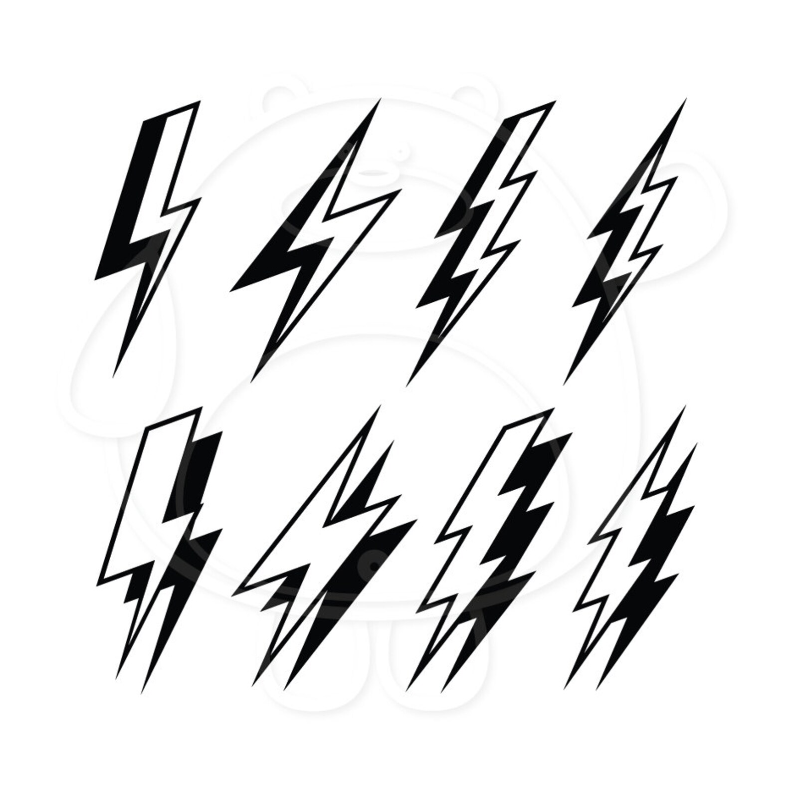 32 Lightning Bolts - Flash - Svg, Png, Dxf and Eps 4 Formats - Vector ...