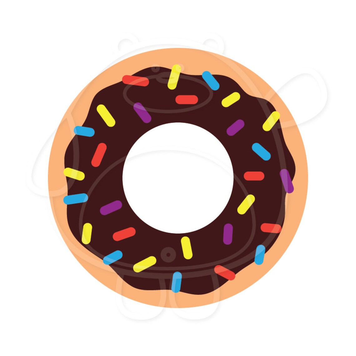 Donut Name Tag Monogram Svg Back to School Vector File - Etsy