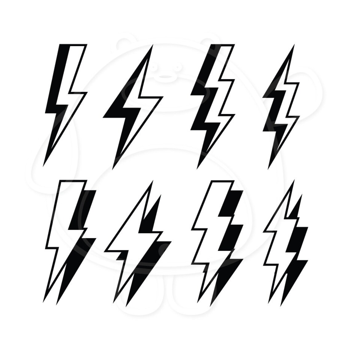 32 Lightning Bolts - Flash - Svg, Png, Dxf and Eps 4 Formats - Vector ...
