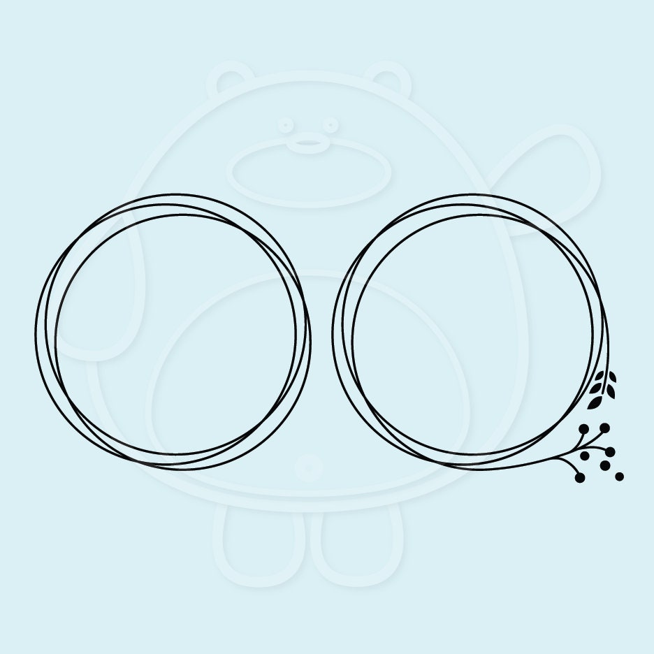 Circle Wire Frames Circle Monogram Frames Circle Frames | Etsy