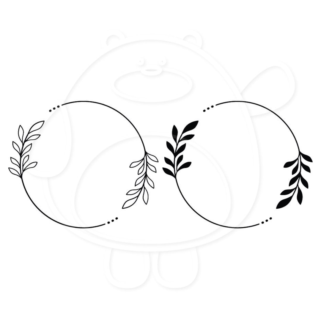 Decorative Leafy Wire Wreath - Leafy Wire Monogram Frames - Svg, Png ...