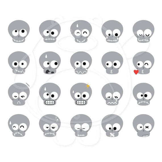 Risposta Emoji Uomo E Teschio