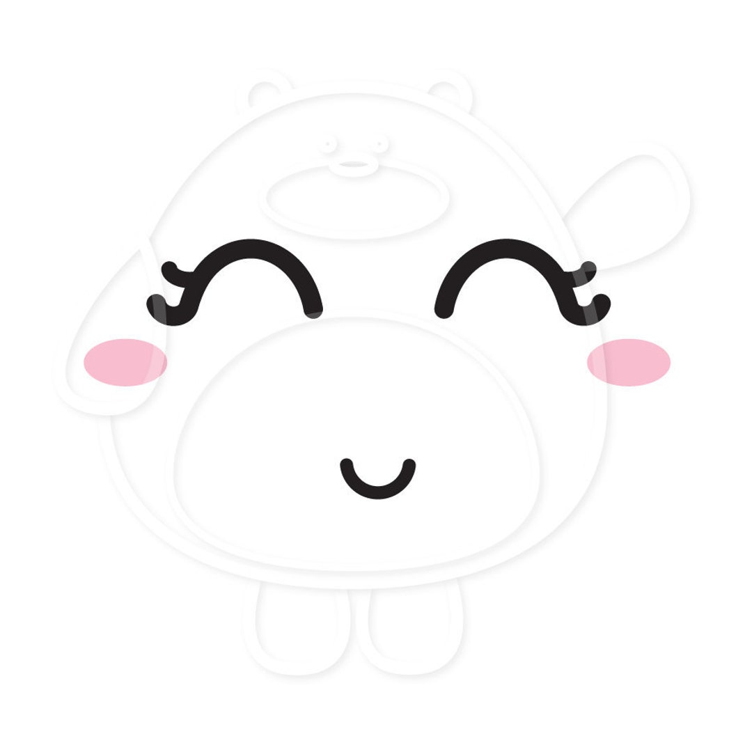 Kawaii Happy Face Clipart (svg, Png, Dxf & Eps) Digital Download - Etsy