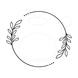 Decorative Leafy Wire Wreath Leafy Wire Monogram Frames Svg, Png, Dxf ...