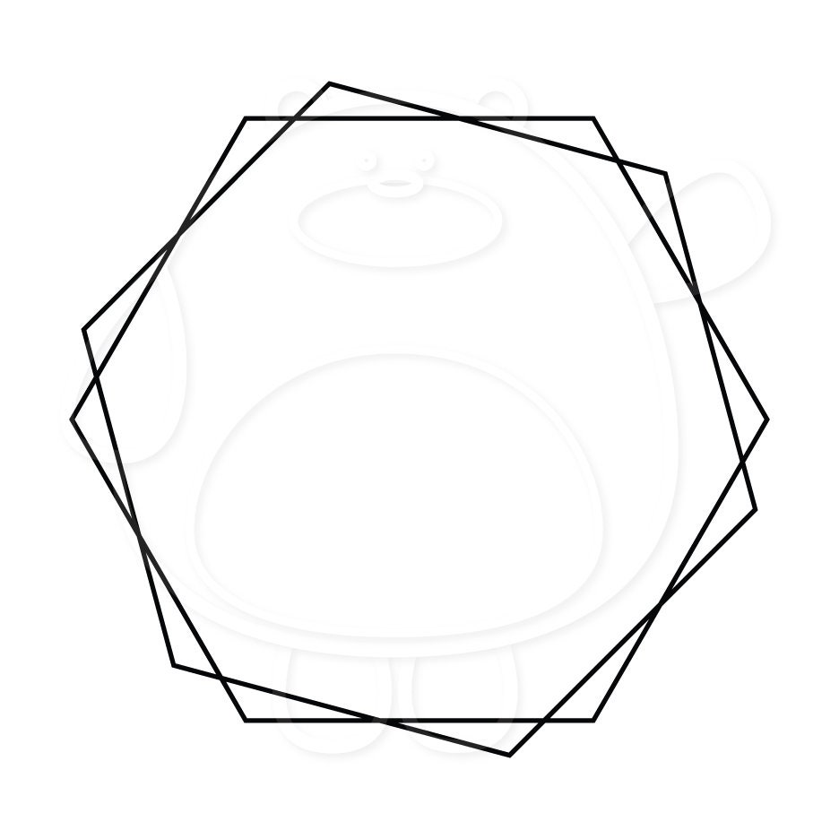 Hexagon Wire Frames Hexagon Monogram Frames Hexagon Frames - Etsy