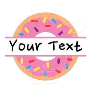 Donut Name Tag - Monogram Svg - Back to School - Vector File Svg, Eps ...