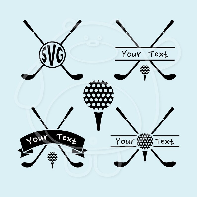 Golf Name Tag SVG – Monogram Vector Files (digital Download) - Etsy