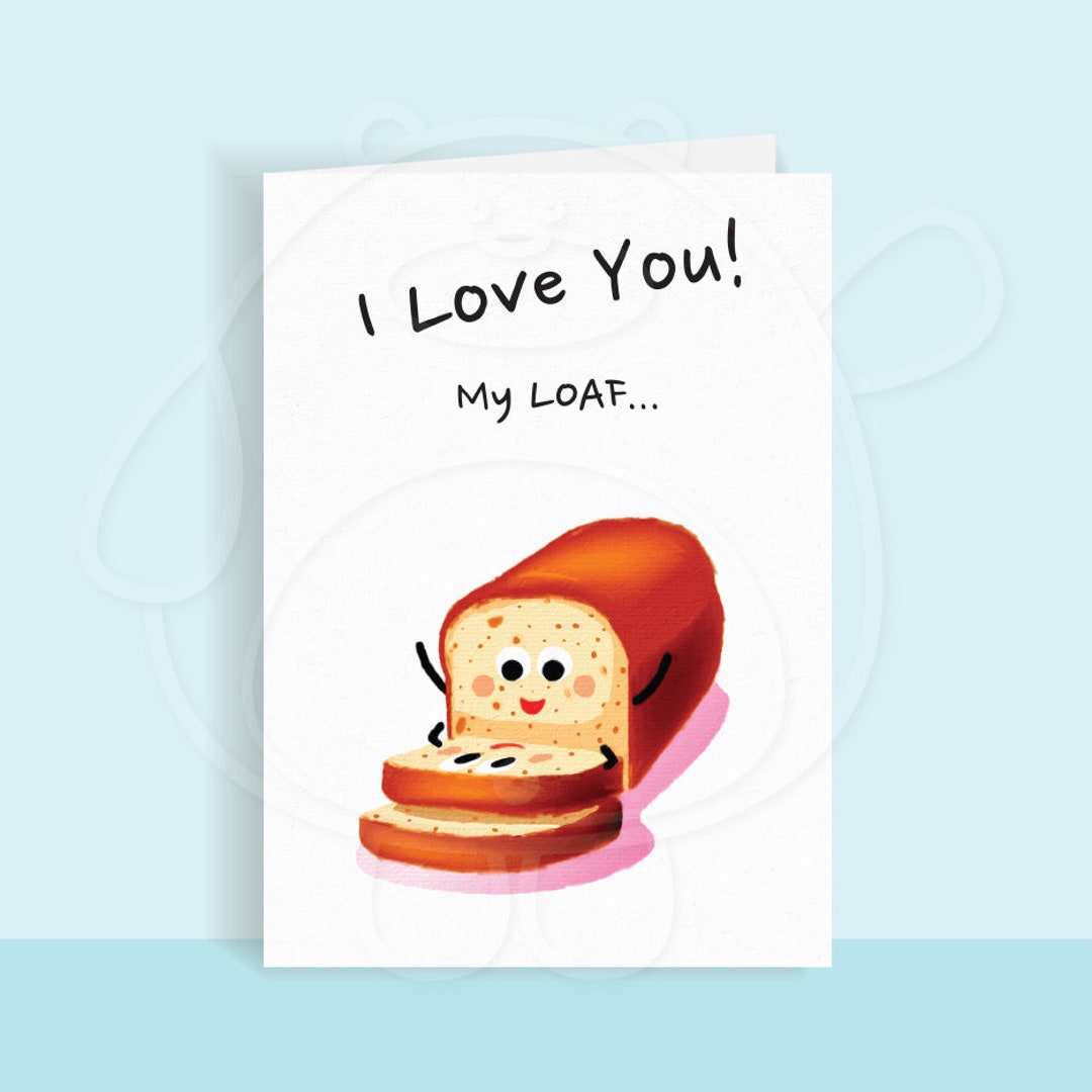 Printable Card A Loaf of Bread DIGITAL DOWNLOAD Cute Bread - Etsy