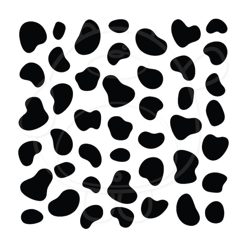 Cow Spots - Svg, Png, Dxf and Eps 4 Formats - Vector File - Black Shape ...