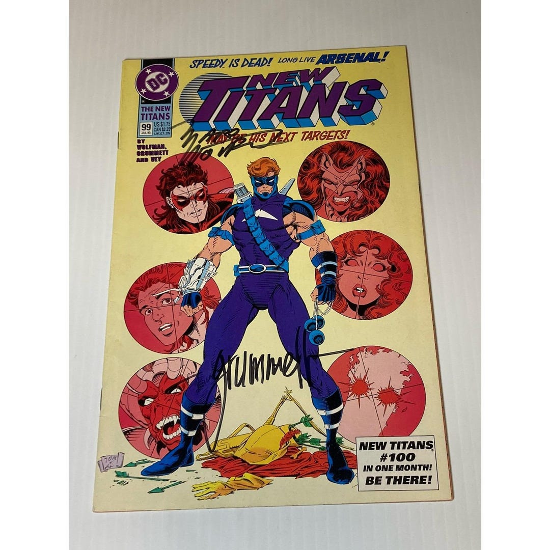 DC Comics: New Titans, Issue 99 Signed Autographed Marv Wolfman and Tom ...