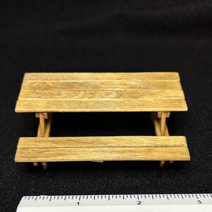 1/24 Scale Miniature Picnic Bench - Etsy