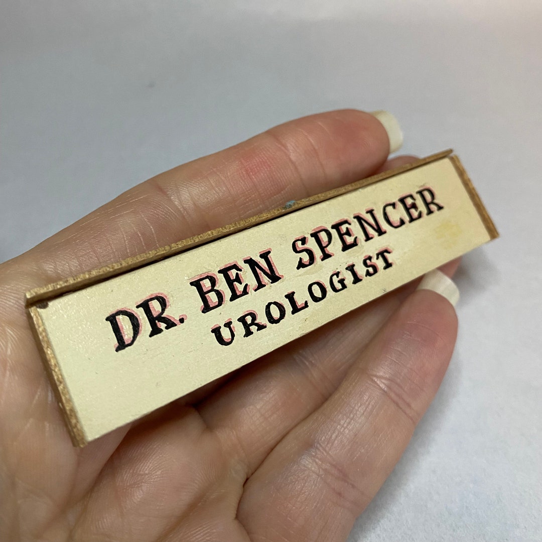 1 Scale Miniature Dr. Ben Spencer Urologist Sign - Etsy
