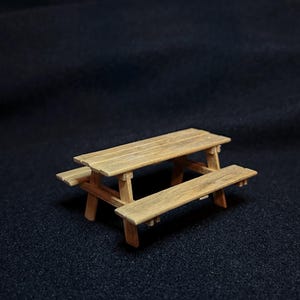 1/24 Scale Miniature Picnic Bench - Etsy
