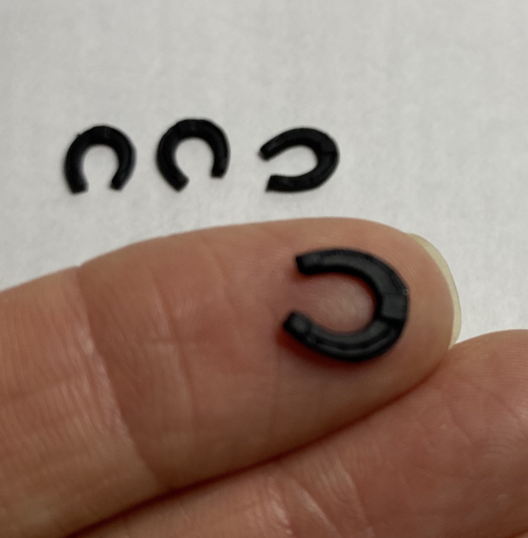 1/2” Scale Miniature Set of 4 Horseshoes - Etsy