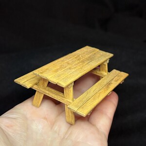 1/24 Scale Miniature Picnic Bench - Etsy