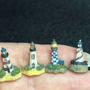 Miniature Lighthouses Set of 4 - Etsy